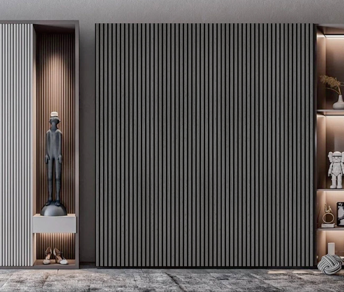 Wall Panel 01B - Light Grey - Acoustic - 240cm - (1 pack / 4pcs) — AWS ...