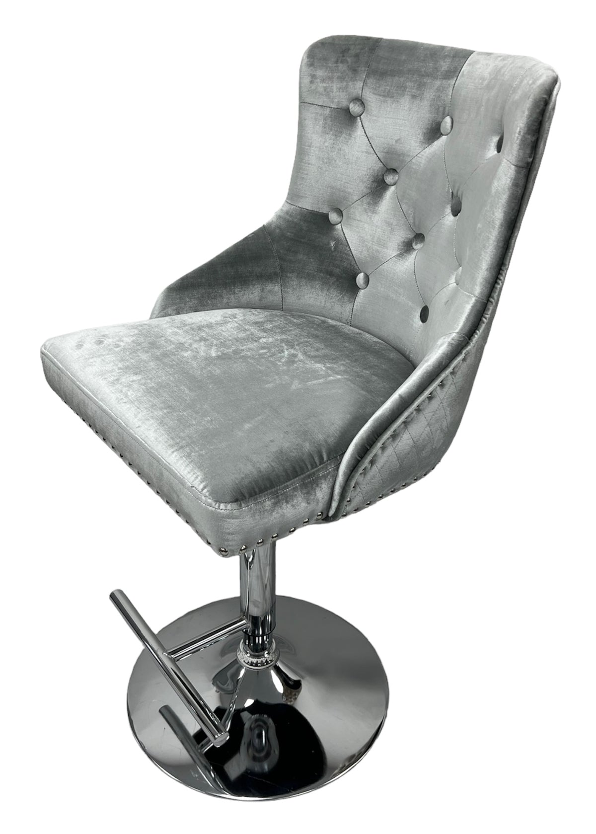 Mayfair Silver Grey Bar Stool — AWS Trading Ltd